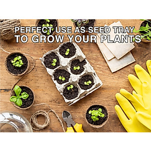 CROKI Blank Egg Cartons - 110 Count - 12 Egg Capacity, Unprinted, Strong Biodegradable Pulp Fiber, Perfect for Storing up to 12 Small to Medium Chicken Eggs