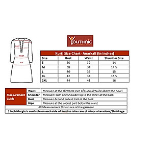 EthnicJunction Women's Georgette Chikankari Embroidery Anarkali Kurta (X Large) (Rust Orange)