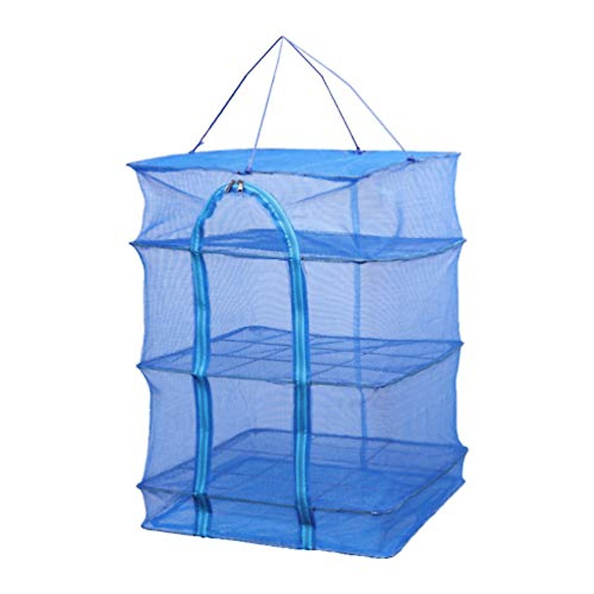 Abaodam 3 Layer Herb Drying Rack Plant Hanging Mesh Dry Net with Zipper Folding Drying Net Multi- Function Drying Vegetable Fish Hanging Mesh (Height 26 inches)