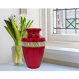 Trupoint Memorials Cremation Urns for Adult - Handcrafted Cremation Urn, Large Burial Urns for Ashes Adult Male - Urns for Human Ashes Adult Female, Funeral Decorative Urns - Up to 200 LBS