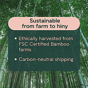 ecoHiny Premium & Soft Bamboo Toilet Paper | 12 Mega Rolls, 3 ply, 350 Sheets | FSC Certified, PFAS & BPA Free, Septic Safe | Tree Free & Plastic Free