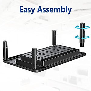 Zimilar 2 Pack Monitor Stand Riser with Drawer - 3 Height Adjustable Monitor Stand with Unique Star Mesh, Metal Monitor Riser for Computer Laptop Notebook Printer