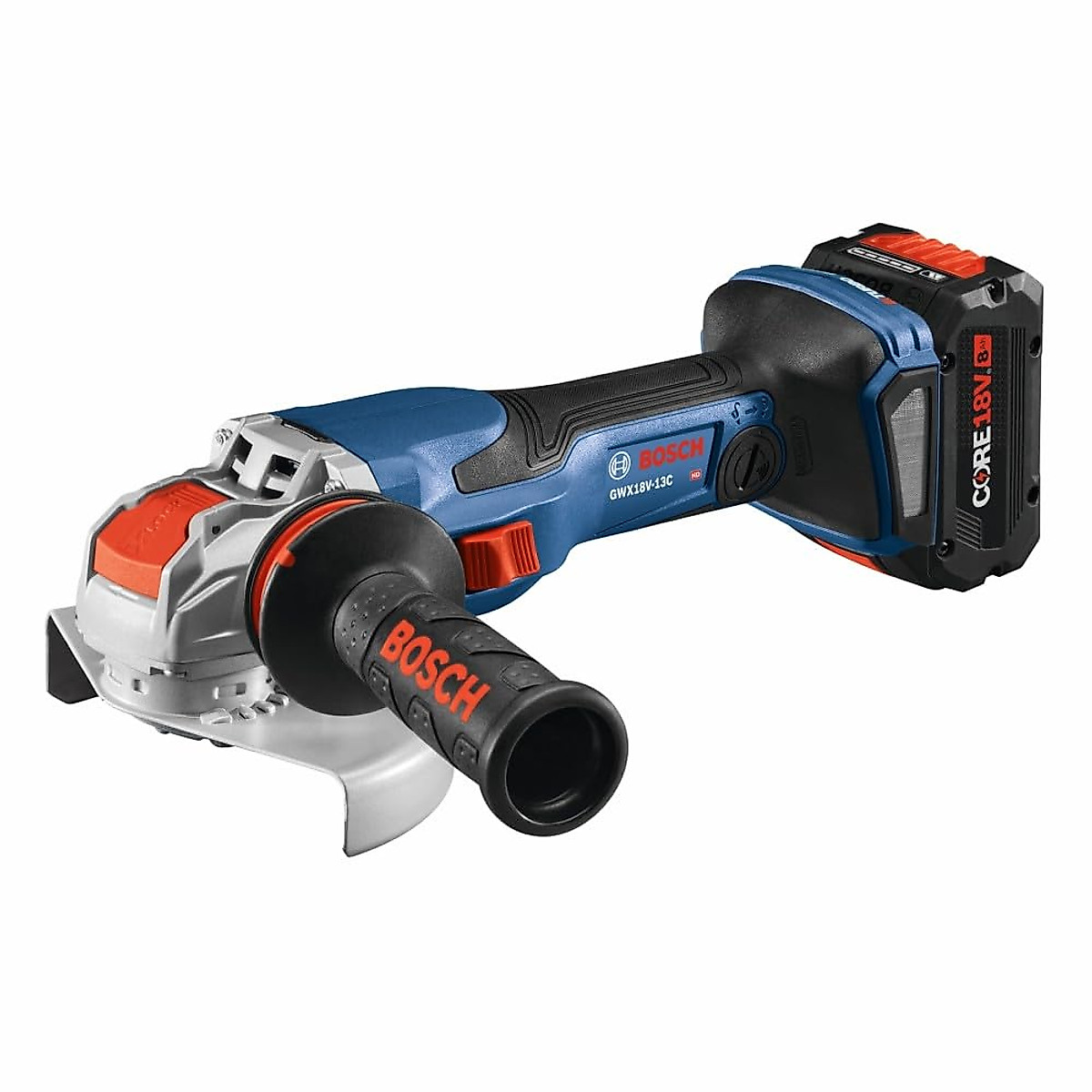 BOSCH GWX18V-13CB14 PROFACTOR™ 18V X-LOCK Connected-Ready 5 – 6 In. Angle Grinder Kit with (1) CORE18V® 8 Ah High Power Battery