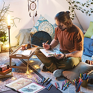 ARTEZA Felt Tip Pens, Set of 24, Sherbet Colors, 1.0–1.5mm Fiber Tip, Quick-Drying Ink