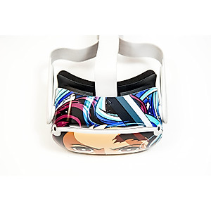 Water Breath Anime Eyes Skin Wrap for Oculus Quest 2 – VR Headset and 2 Controllers | Protective, Smooth, Laminated Vinyl with Strong Adhesive | Easy Installation and adjustability | Made in The USA