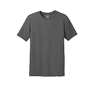 Gildan Men's Moisture Wicking Polyester Performance T-Shirt, 2-Pack, Charcoal, Medium
