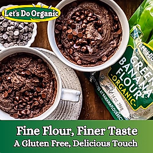 Let's Do Organic Green Banana Flour – Grain Flour Replacement, Resistant Starch, Versatile Starch, Gluten Free, Iron, Non-GMO Project Verified, USDA Organic – 14 Oz