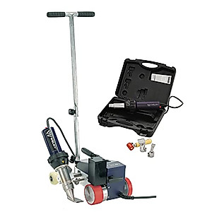Weldy 220V RW3400 Automatic Hot Air Welder for Welding Roofing TPO PVC Membrane, 40mm Overlap Nozzle Hot Air Welder with Free 1600W Professional Hot Air Gun Tool