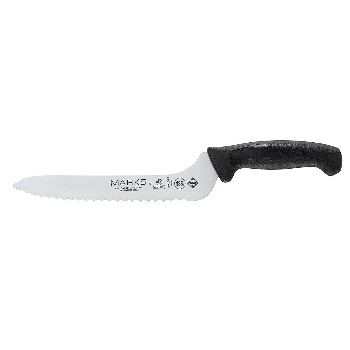 Mundial Marks Series 9 in Offset Bread or Sandwich Knife, Black