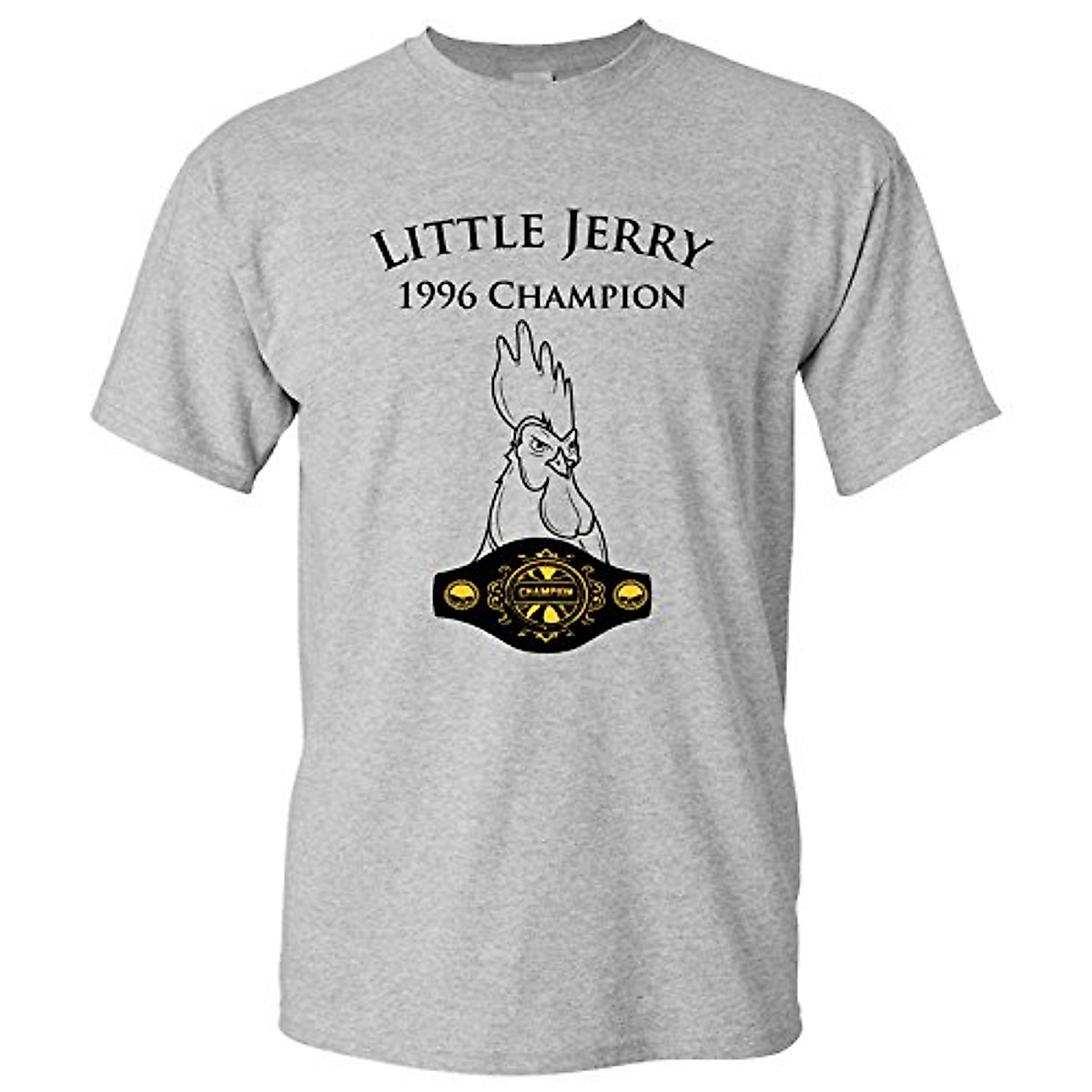 UGP Campus Apparel Little Jerry - Funny Chicken Rooster Champion TV Show T Shirt - X-Large - Sport Grey