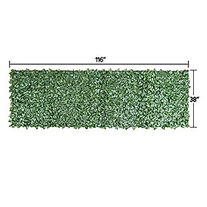 Yaheetech Ivy Privacy Fence, 38" x 116" Artificial Hedges Fence and Faux Ivy Leaf Decorative Screen with Mesh Backing for Outdoor Indoor Garden Balcony Decor, 2PCS