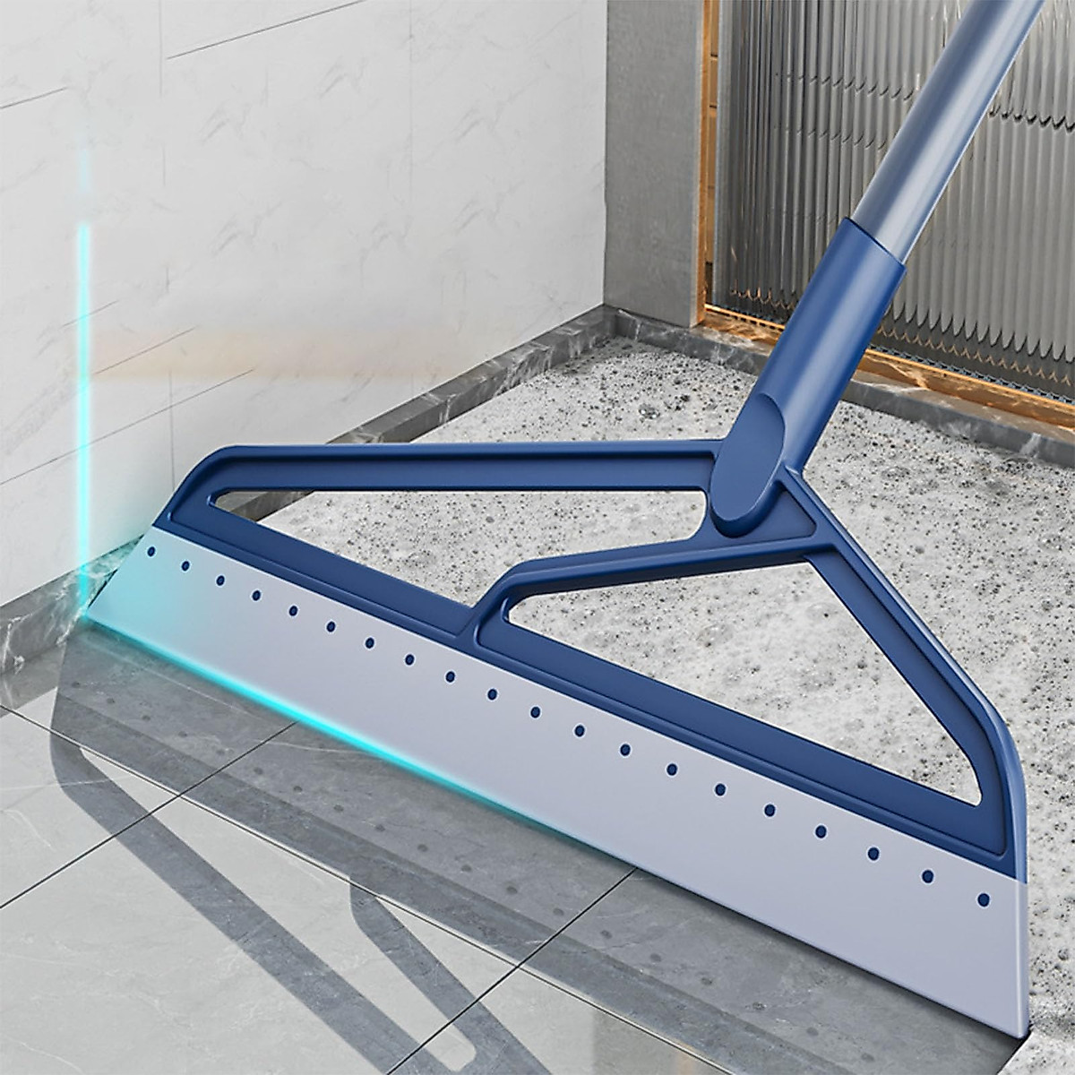 Septpenta Floor Squeegee Broom, Full Surface Silicone Broom, Pet Hair Remover, Smart Broom for Indoor Cleaning, Cleans Glass, Fine Dust, Hair, Liquids