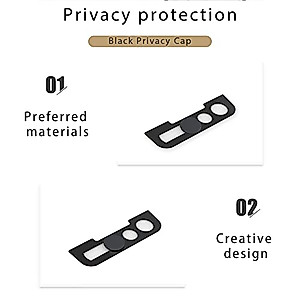 Webcam Cover,Front Camera Cover Compatible for iPhone 13,iPhone 13 Mini,iPhone 13 Pro,iPhone 13 Pro Max,Protect Privacy and Security,Not Affect Face ID, 2 Pack-Black