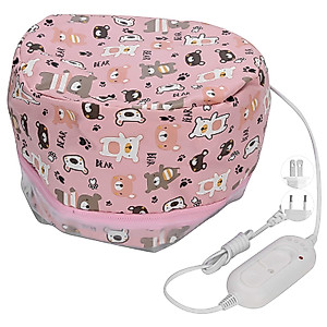 Hair Care Hat, Hair SPA Cap, Electric Hair Thermal For Hair Spa Home,Nourishing Care Hat with 3 Mode Temperature Control Hair Steamer Heating for Deep Conditioner Hair Spa(US)