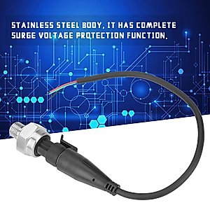 G1/4" Pressure Transducer Sensor Input 5V Output 0.5-4.5V / 0-5V Accuracy Analog Sensor Output for Water Gas Oil(0-150PSI)