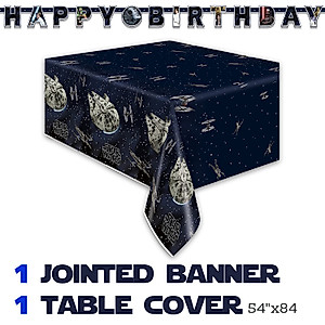 Star Wars Birthday Decorations | Star Wars Party Supplies | Star Wars Plates and Napkins, Star Wars Birthday Banner, Star Wars Tablecloth, Star Wars Paper Cups | Star Wars Party Decorations for 16