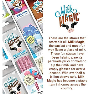 Milk Magic Vanilla Milkshake Flavoring Milk Straws, Includes Tube of 48 Milk Flavor Enhancing Straws