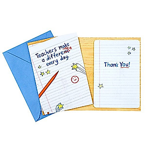 Hallmark Teacher Appreciation Card Assortment for Day Care, Preschool, Elementary School, Graduation or Back to School (8 Cards with Envelopes), Teacher Appreciation, 8 Cards (1599GMR9966)