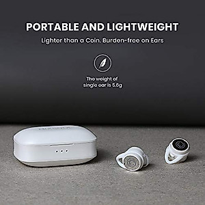 Mixsoul TWS Bluetooth 5.0 Earbuds with Charging Case, Mini HD Stereo Sound Noise Cancelling in-Ear Headphones, One-Step Pairing IPX5 Waterproof True Wireless Earbuds Built-in Mics for iPhone/Android