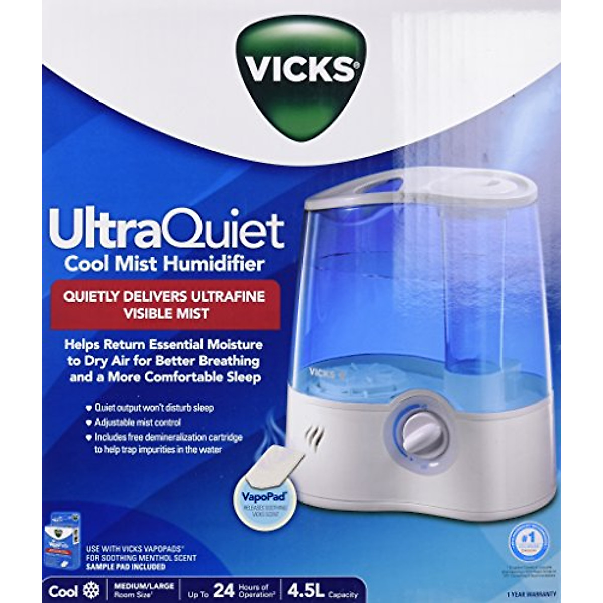 Vicks Ultrasonic Cool Mist Humidifier