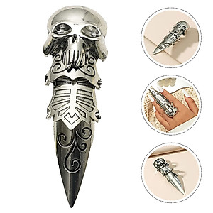 Holibanna Mens Knuckle Joint Full Finger Double Ring Punk Activity Ring Rock Gothic Rings Jewelry for Women Mens