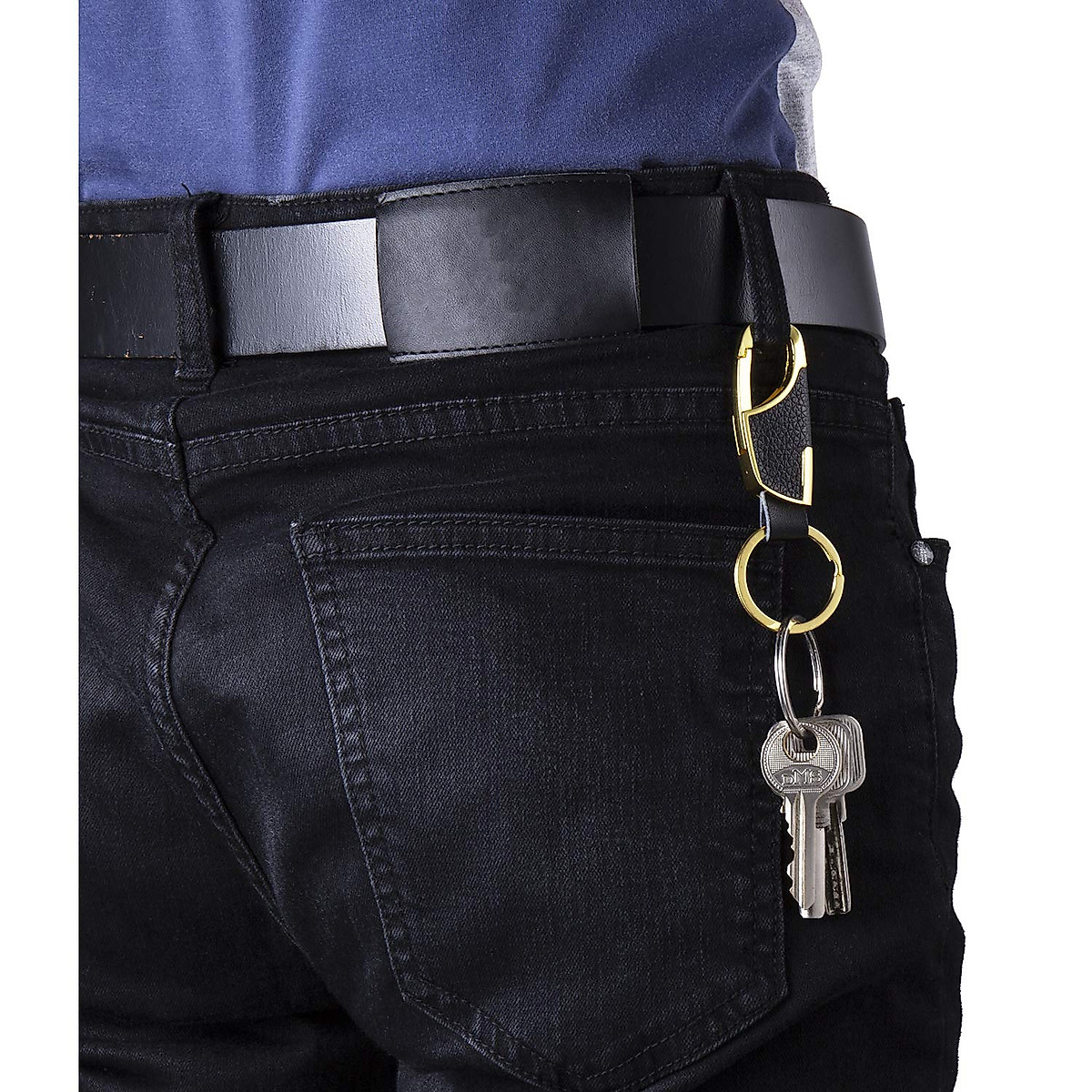 BAKUN Premium Handmade Car Leather Valet Keychain Key Organizer For Men Women, Home Key Chain Key Ring Key Holder(Bronze)