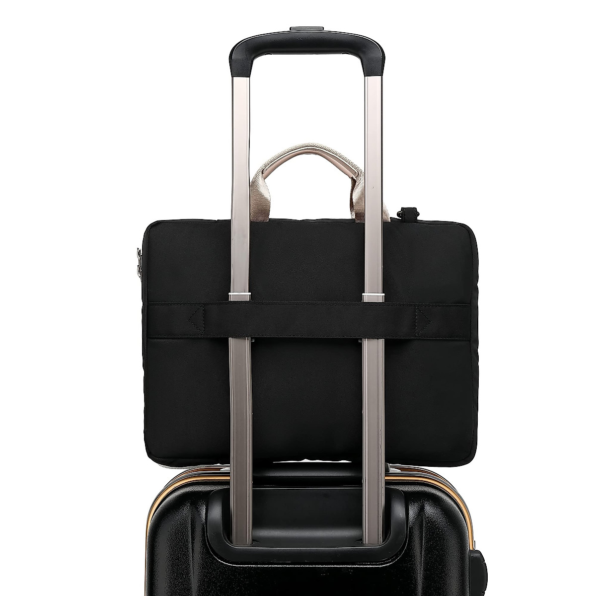 SANFAN 360° Protective Laptop Shoulder Bag Sleeve Case For MacBook Air 15 inch and 15 inch-15.6 inch Laptop (Black)