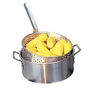 Camp Chef Aluminum Cooker Pot - Indoor & Outdoor Cooking Pot Set with Strainer & Cooking Pot - 10.5 Quart