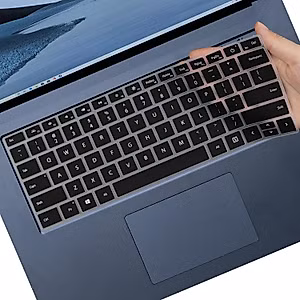 Keyboard Cover for Microsoft Surface Laptop 6/ Surface Laptop 5/Surface Laptop 4 13.5" 15" Laptop, Surface Laptop Studio 2 (2023), Surface Laptop Studio 14.4" Keyboard Protective Cover Skin-Black