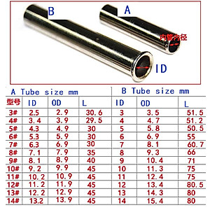 LureSport 5 Sets Connecting Tube A Brass Ferrules Chrome Plated Rod Fishing Rod Building Component Repair Pole DIY Accessory (1pc Each Size 9 10 11 12 13)