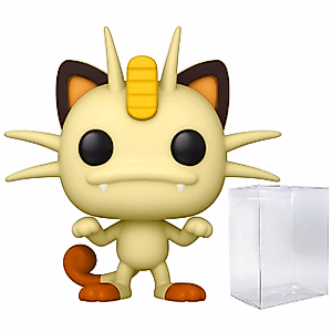 POP Meowth Funko Pop Vinyl Figure (Bundled with Compatible Pop Box Protector Case), Multicolor, 3.75 inches