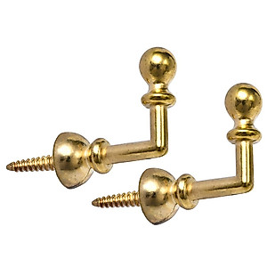 Heavy Duty Decorative Coat Hook Curtain Holdbacks Curtain Tiebacks Great for Wall Mounted Hook Rack(Gold, 11Set)