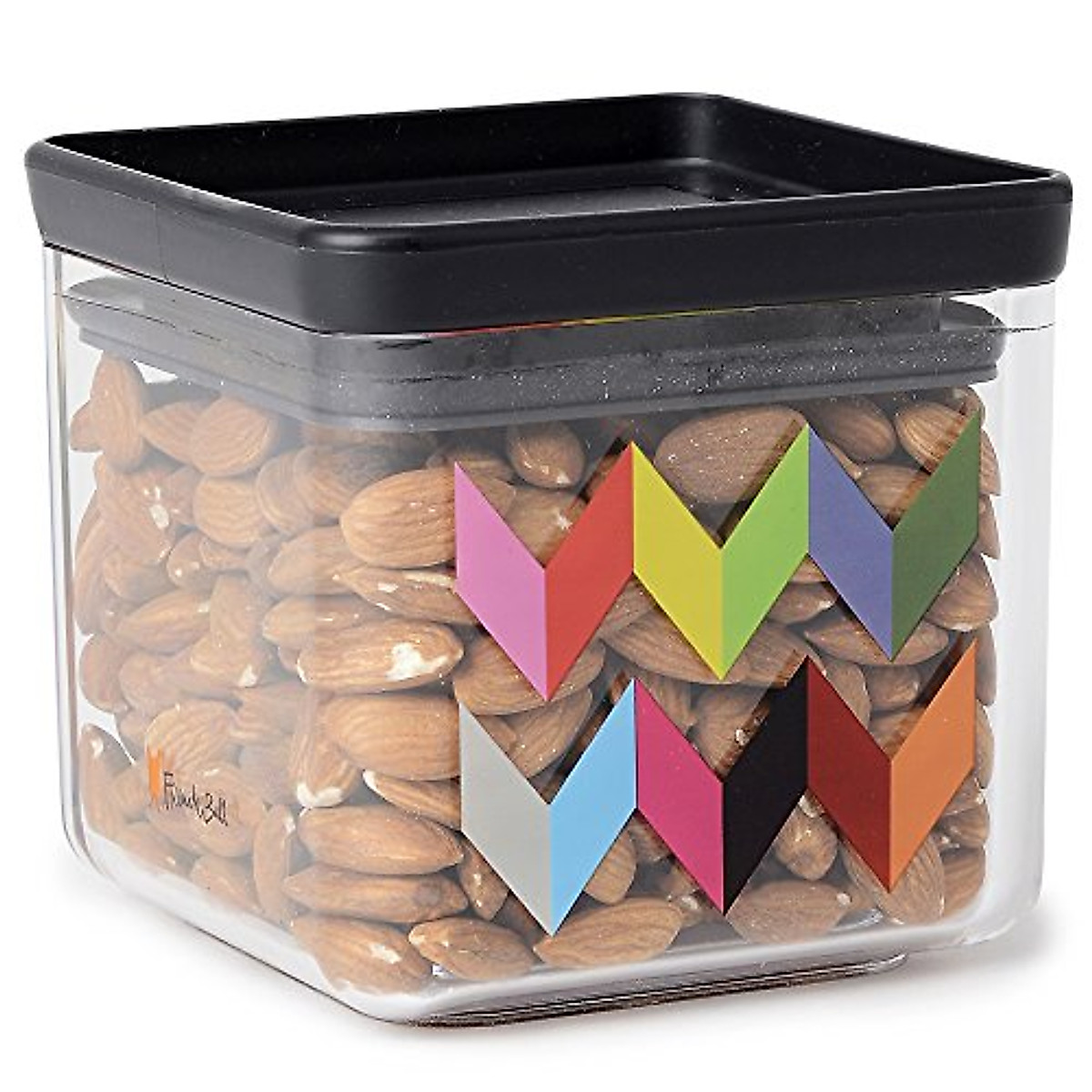 French Bull Ziggy Plastic BPA Free Leak-Proof Cereal and Dry Food Storage Container with Lid-Pantry, Kitchen, Snacks, Airtight, Stackable, Organization, 24 oz