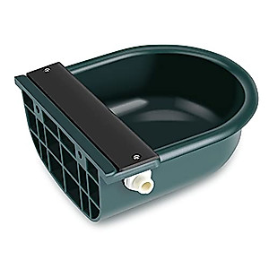 Yosoo Automatic Drinking Waterer Bowl, 4L Automatic Water Trough Livestock Drinking Bowl Drainage Hole Water Trough Farm Grade with with Copper Nozzle for Horse Cattle Goat Sheep Dog