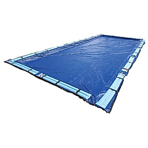 Inground Pool Cover for 16x32 Foot Rectangle Swimming Pool - Super-Duty: 15-Yr with Cover Tubes