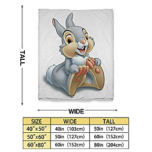 GACOZ-Bambi's Thumper Holding-The Flannel Blanket Soft Warm Lightweight Cozy Bed Blanket Couch Sofa Throw Blanket 80×60inch