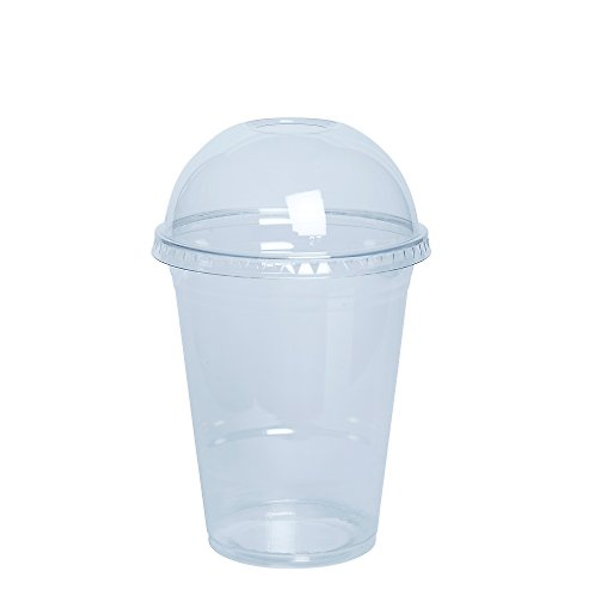 Comfy Package [50 Count] 16 oz. Crystal Clear Plastic Cups With Dome Lids