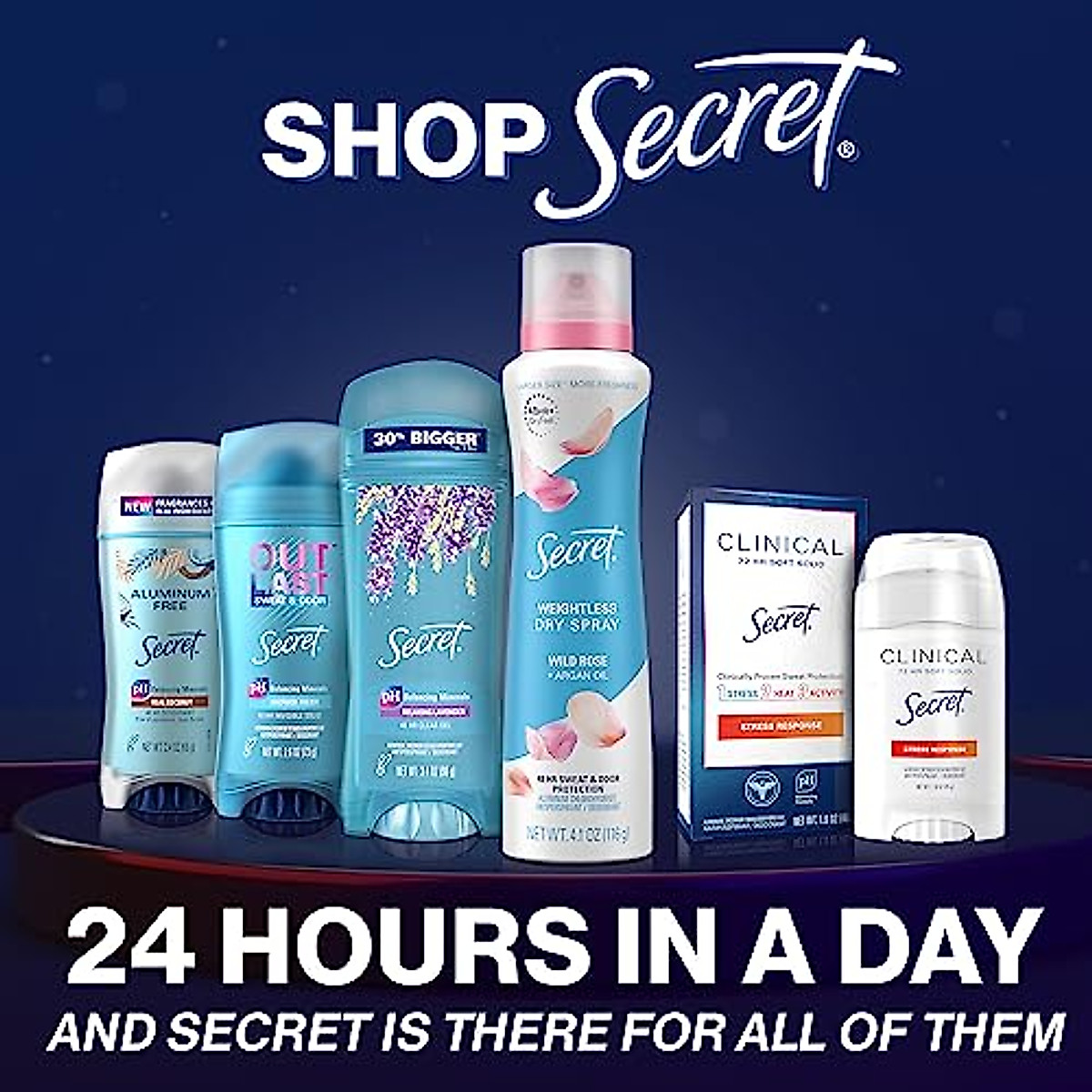 Secret Clinical Strength Soft Solid Antiperspirant and Deodorant for Women, Free & Sensitive, 1.6 oz, Pack of 3