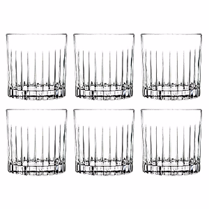 Barski Tumbler Glass - Double Old Fashioned - Set of 6 - Glasses - Designed DOF Crystal Glass Tumblers - For Whiskey - Bourbon - Water - Beverage - Drinking Glasses - 12 oz. - Made in Europe