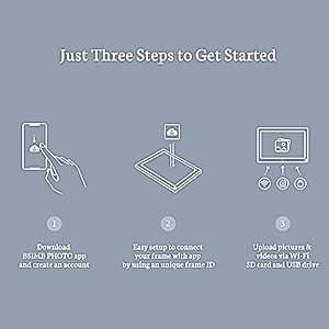 BSIMB 32GB WiFi Digital Picture Frame 8 Inch, Digital Photo Frame HD IPS Touch Screen Motion Sensor, Easy Setup to Upload Photos/Videos via App, Email, Auto-Rotate, Wall-Mounted, Gift for Grandparents