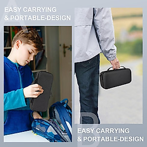 Gepicest Rog Ally Case Compatible with ASUS Rog Ally Handheld Console Gaming Accessories Carrying Bag Fit Original Charger Dock w/ Hard EVA Game Console Stand 2023 Traveling Storage Case-Flat Black