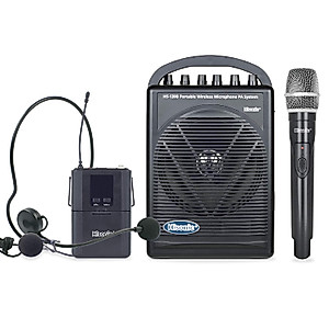 Hisonic HS120B Rechargeable & Portable PA (Public Address) System with Built-in UHF Wireless Microphone (1 Handheld +1 Belt-pack)