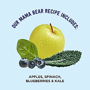 Amazon Brand - Mama Bear Organic Baby Food, Stage 2, Apple, Spinach, Blueberry, Kale, 4 Ounce (Pack of 12)