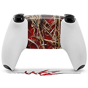 WraptorSkinz Skin Wrap compatible with Sony PS5 DualSense Controller WraptorCamo Grassy Marsh Camo Red (CONTROLLER NOT INCLUDED)