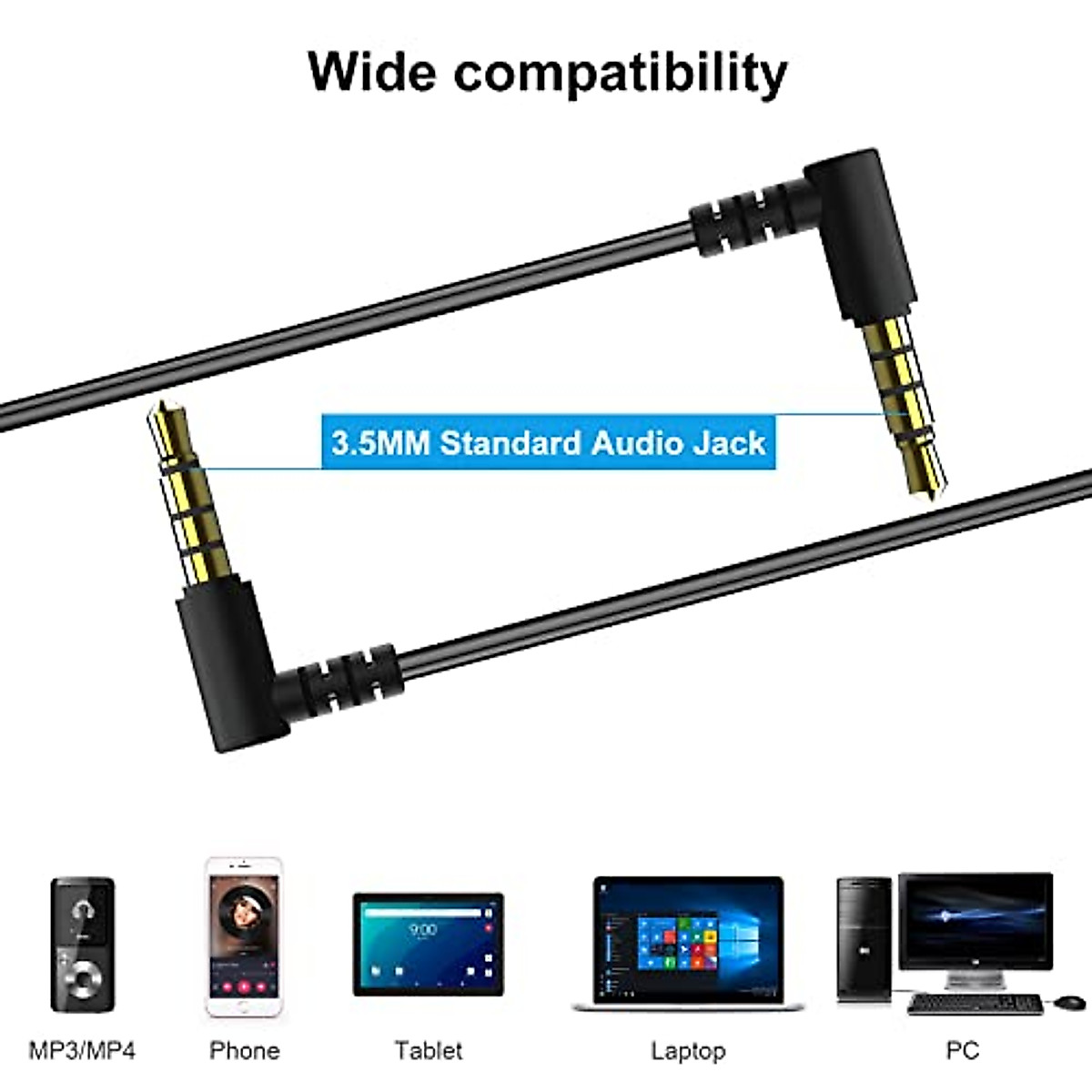 1mii Wired Earbuds with Microphone & Volume Control, in-Ear Headphones Magnetic with Deep Bass, Noise Isolating, High Sound Quality Earphones with 3.5mm Jack for Phone, Android, PC, iPad, MP3(Black)