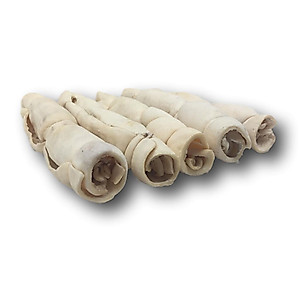 Top Dog Chews – 9” – 11” Beef Cheek Rolls, 10 Pack, Long Lasting Dog Bones for Aggressive Chewers, Rawhide Free Dog Treats
