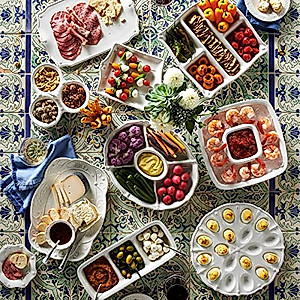 Juliska Berry and Thread Whitewash Deviled Egg Platter