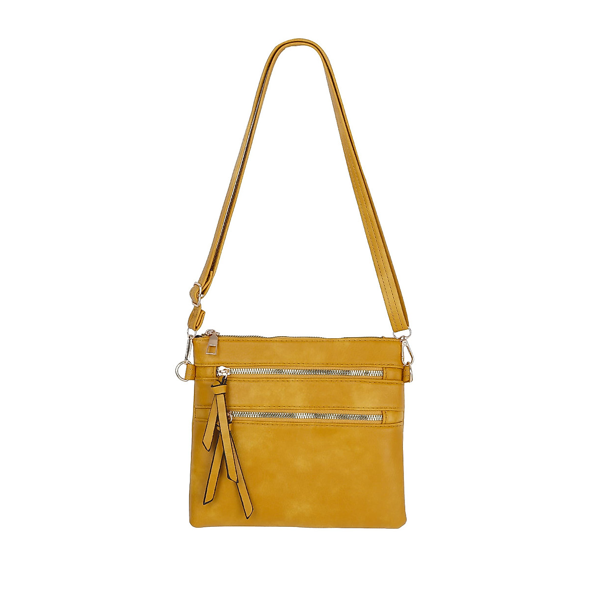 DELUXITY Designer Fashion Crossbody for Women (Mustard)