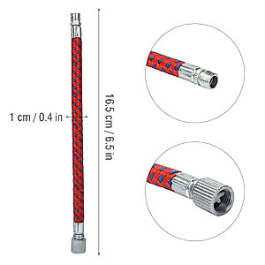 Mountain Bike Pump Tube, Aluminum Bike Tyre Tire Hand Air Pump Inflator Replacement Hose Needle Valvess Connector Accessories for Mountain Road Bike Pump Extension Bikes and Spare