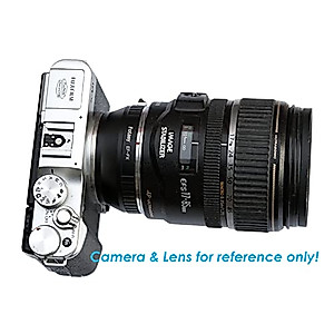 Fotasy Manual Cannon EF EF-S Lens to Fuji X Adapter, EOS EF to X Mount Adapter, Compatible with Fujifilm X-Pro1 X-Pro2 X-Pro3 X-E2 X-E3 X-A10 X-T1 X-T2 X-T3 X-T4 X-T10 X-T20 X-T30 X-T30II X-T100 X-H1